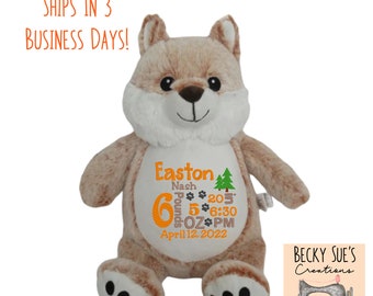 Blue Plush Fox Toy - Etsy