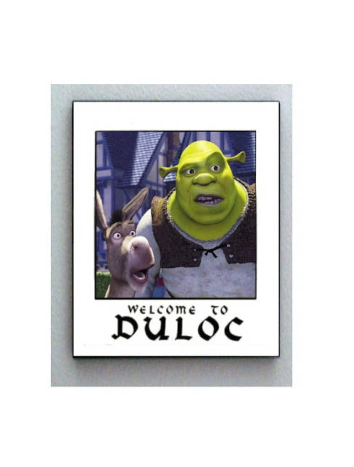 Framed 8.5X11 Shrek and Donkey Welcome to Duloc Prop Color - Etsy