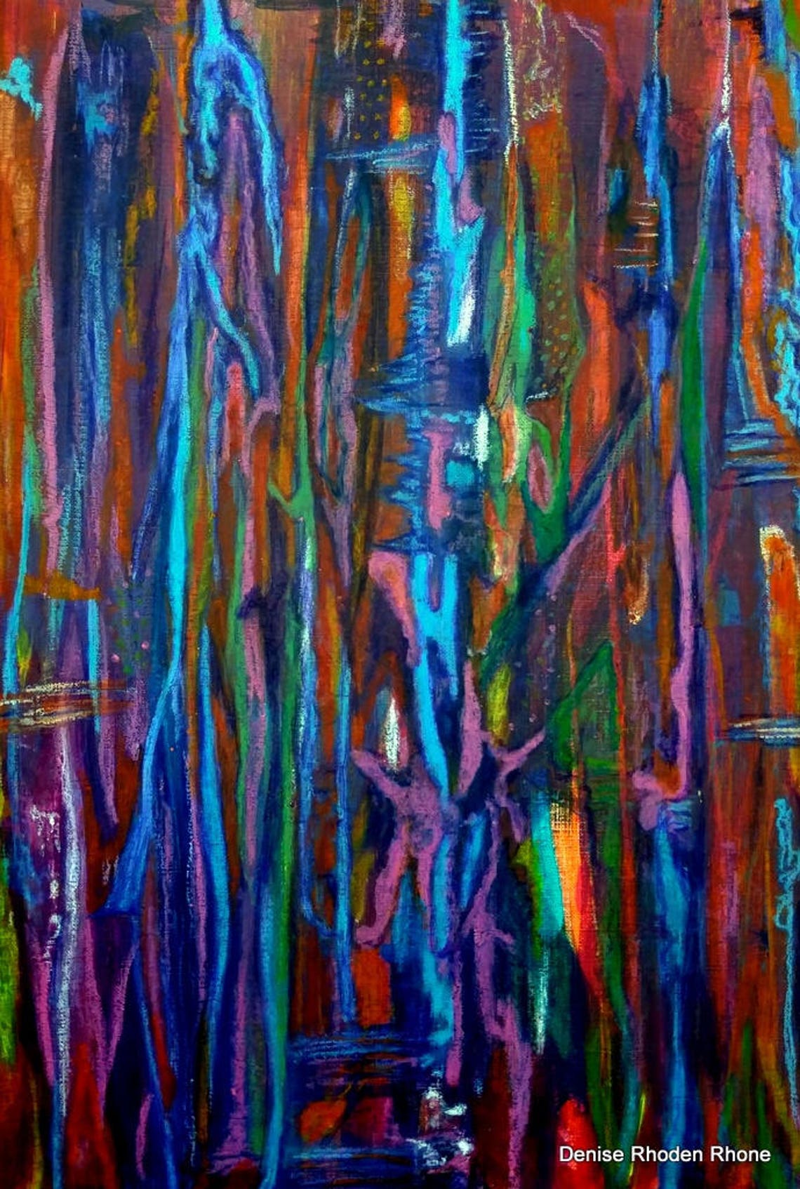 Small Wall Painting Fine Abstract Art on Canvas Paper - Etsy