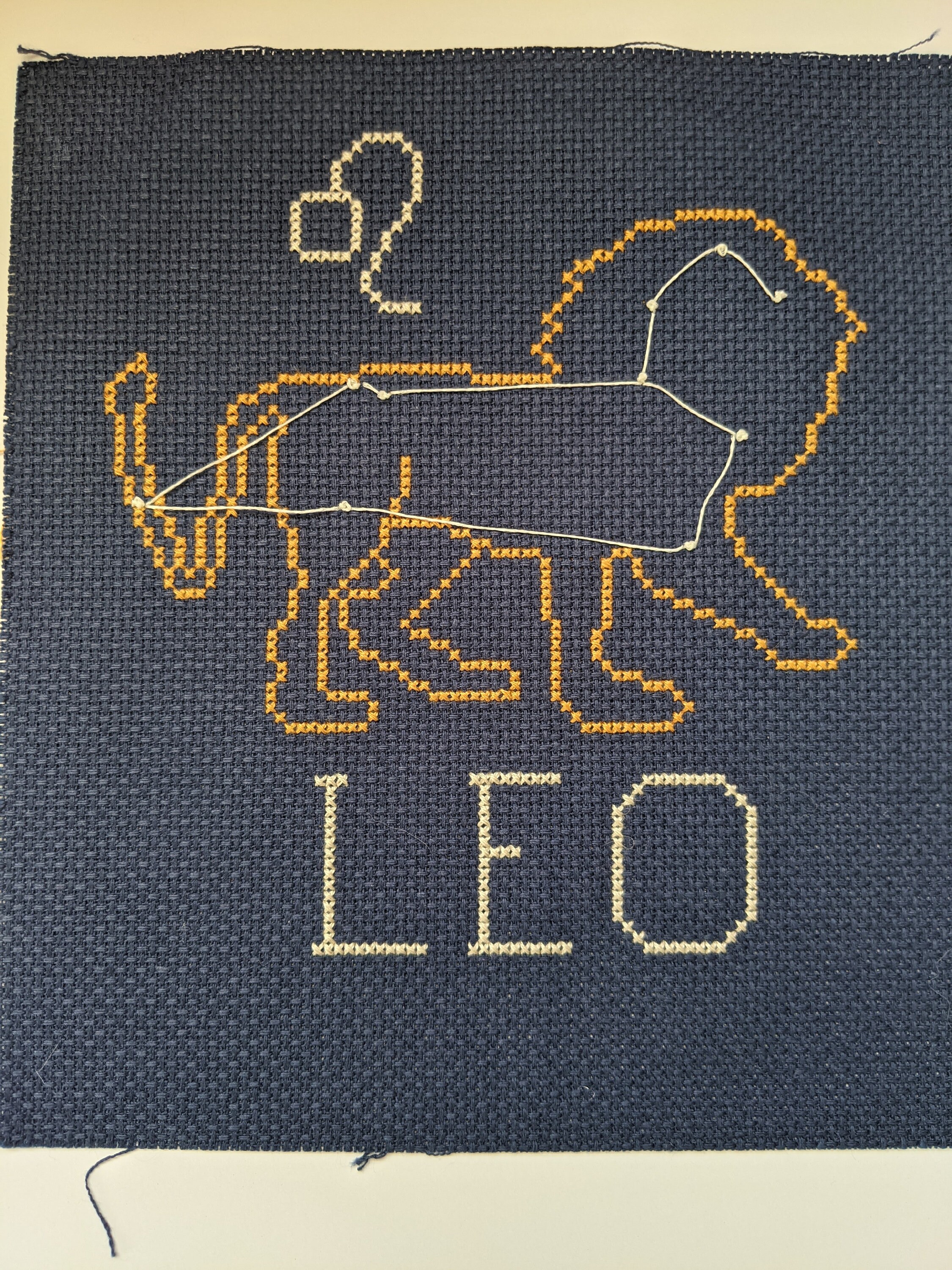 Simple and Modern Leo Cross-stitch Pattern Zodiac Astrology Craft - Etsy