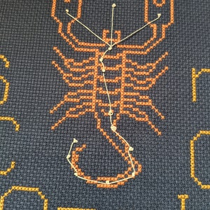 Simple and Modern Scorpio Cross-stitch Pattern - Zodiac Astrology Craft ...