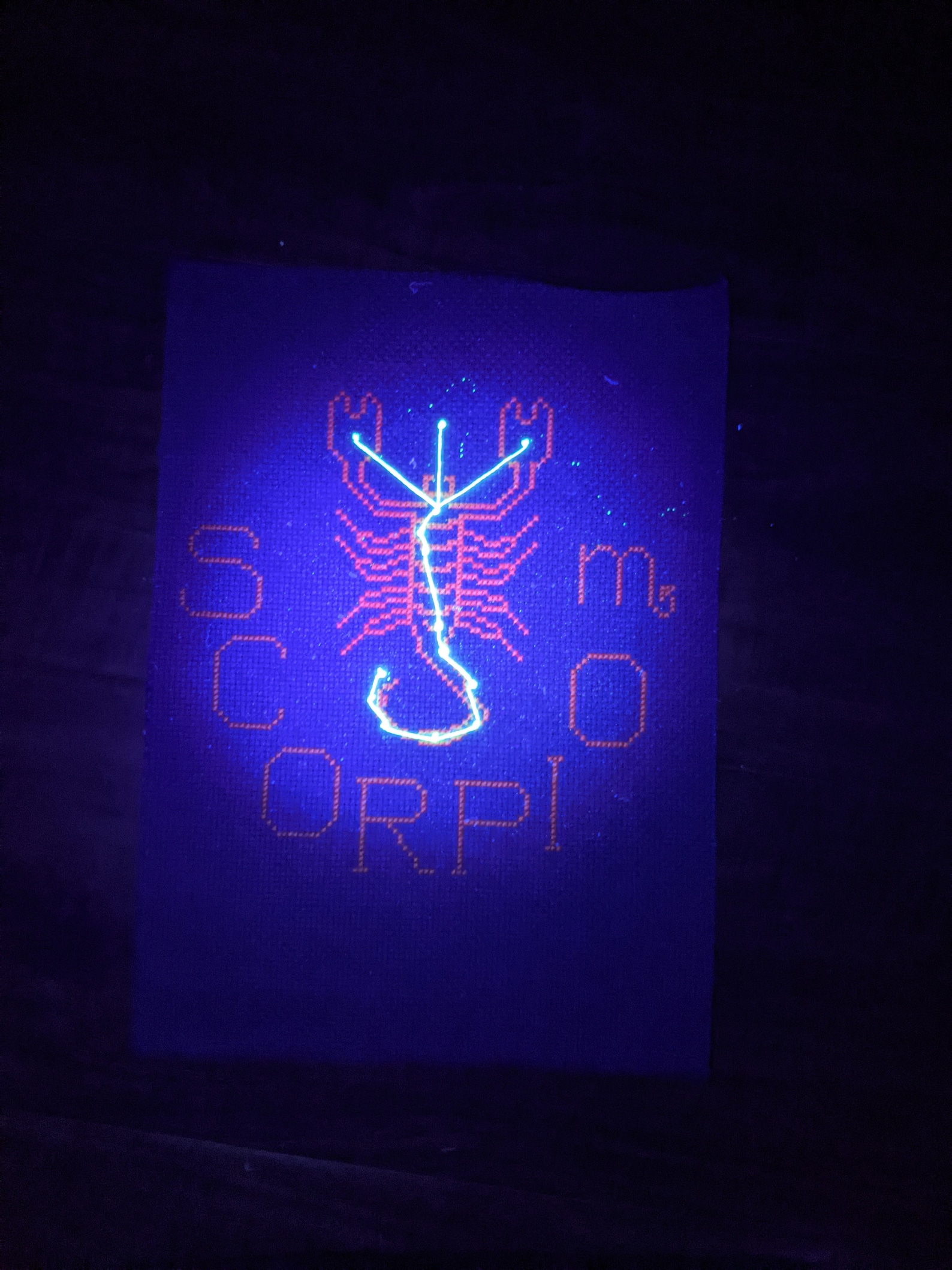 Simple and Modern Scorpio Cross-stitch Pattern - Zodiac Astrology Craft ...