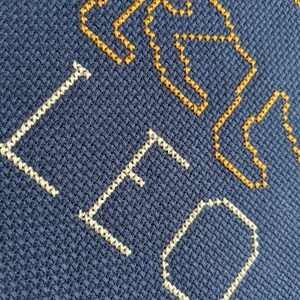 Simple and Modern Leo Cross-stitch Pattern - Zodiac Astrology Craft - Etsy