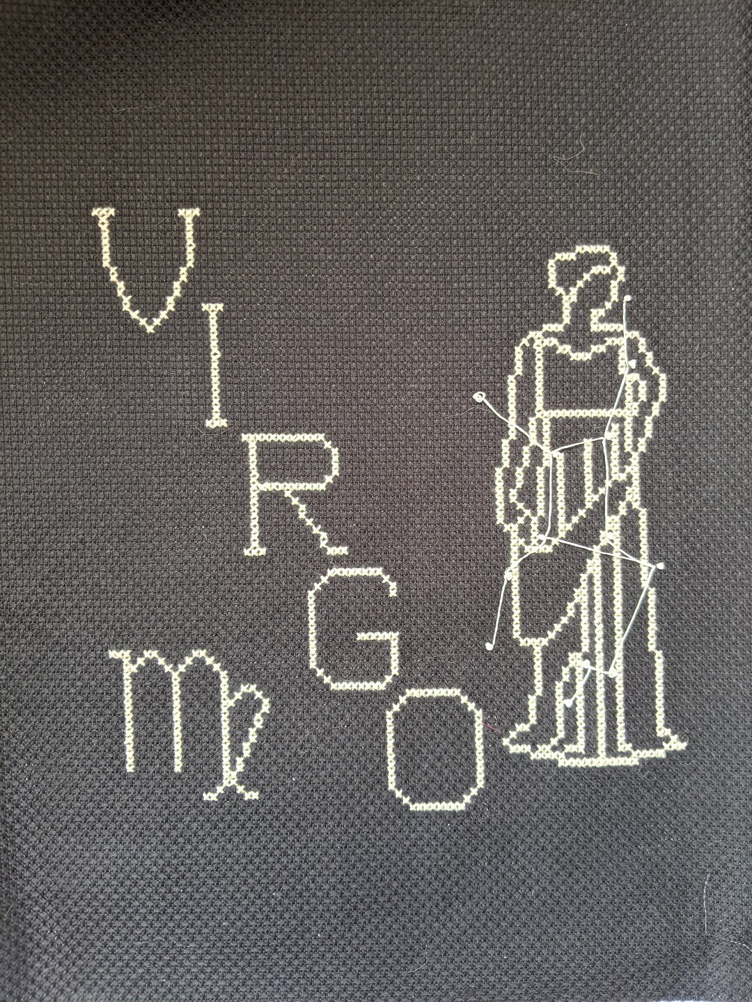 Simple and Modern Virgo Cross-stitch Pattern - Zodiac Astrology Craft ...