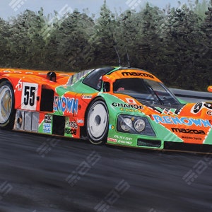 Mazda 787B Oil Painting - Physical Print - Etsy.de