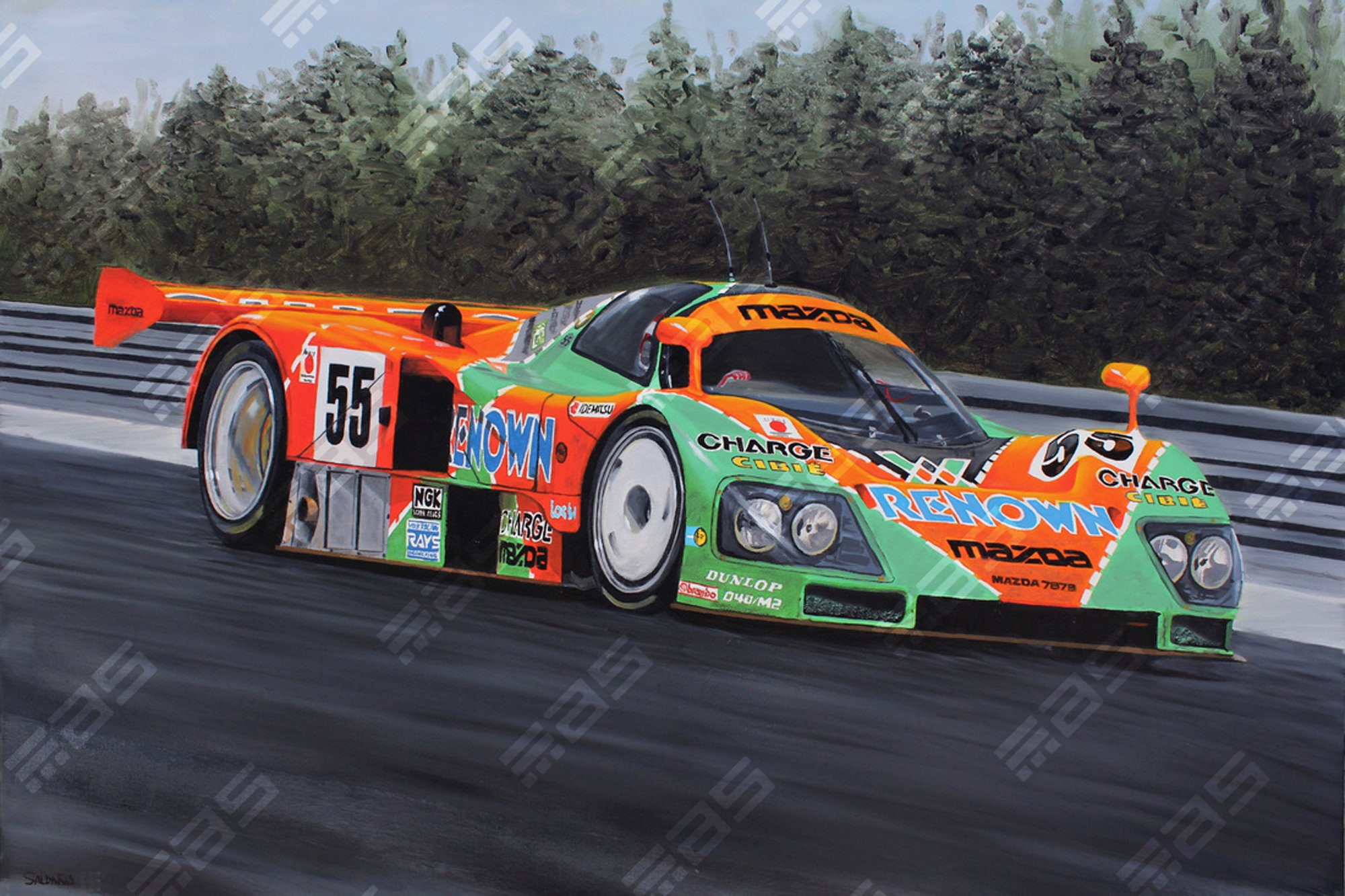 Mazda 787B Oil Painting - Physical Print - Etsy