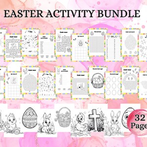 Easter Kids Activity Bundle Printable Sheets Pages for Children Party ...