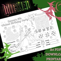 Wicked Movie Coloring & Activity Pages - 8 Wicked Inspried PDF Pages ...