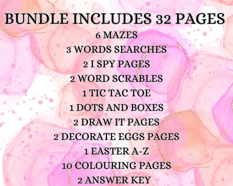 Easter Kids Activity Bundle Printable Sheets Pages for Children Party ...
