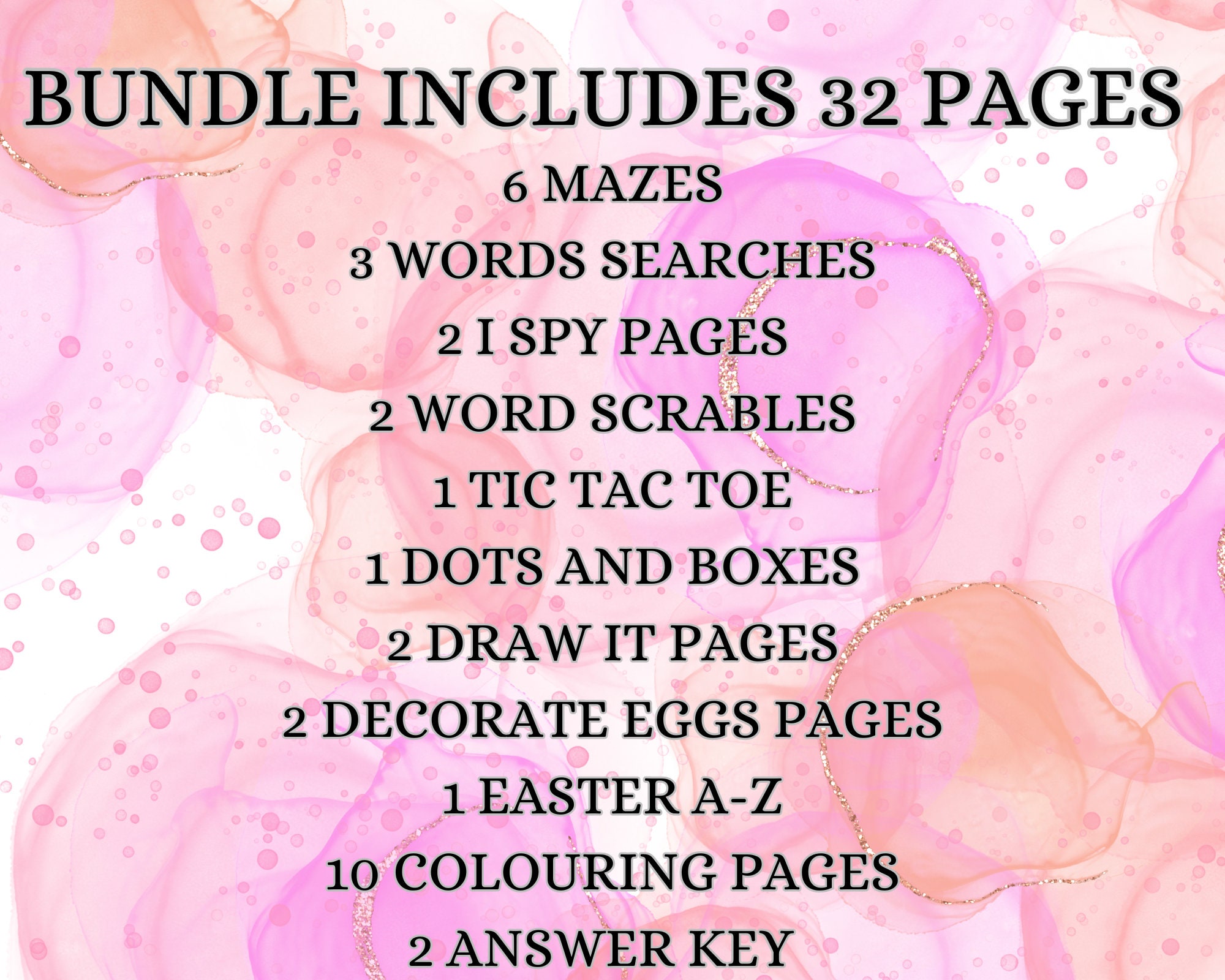 Easter Kids Activity Bundle Printable Sheets Pages for Children Party ...