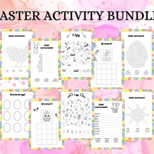 Easter Kids Activity Bundle Printable Sheets Pages for Children Party ...