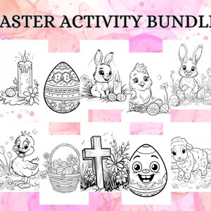 Easter Kids Activity Bundle Printable Sheets Pages for Children Party ...
