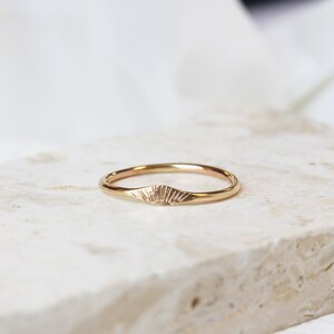 Sun Rising Ring, Tiny Signet Ring, Sunshine Ring, Sun Jewelry, Gold ...