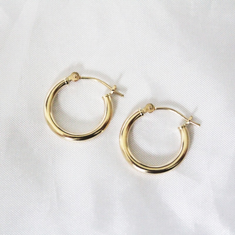 Solid Gold Earrings - Etsy