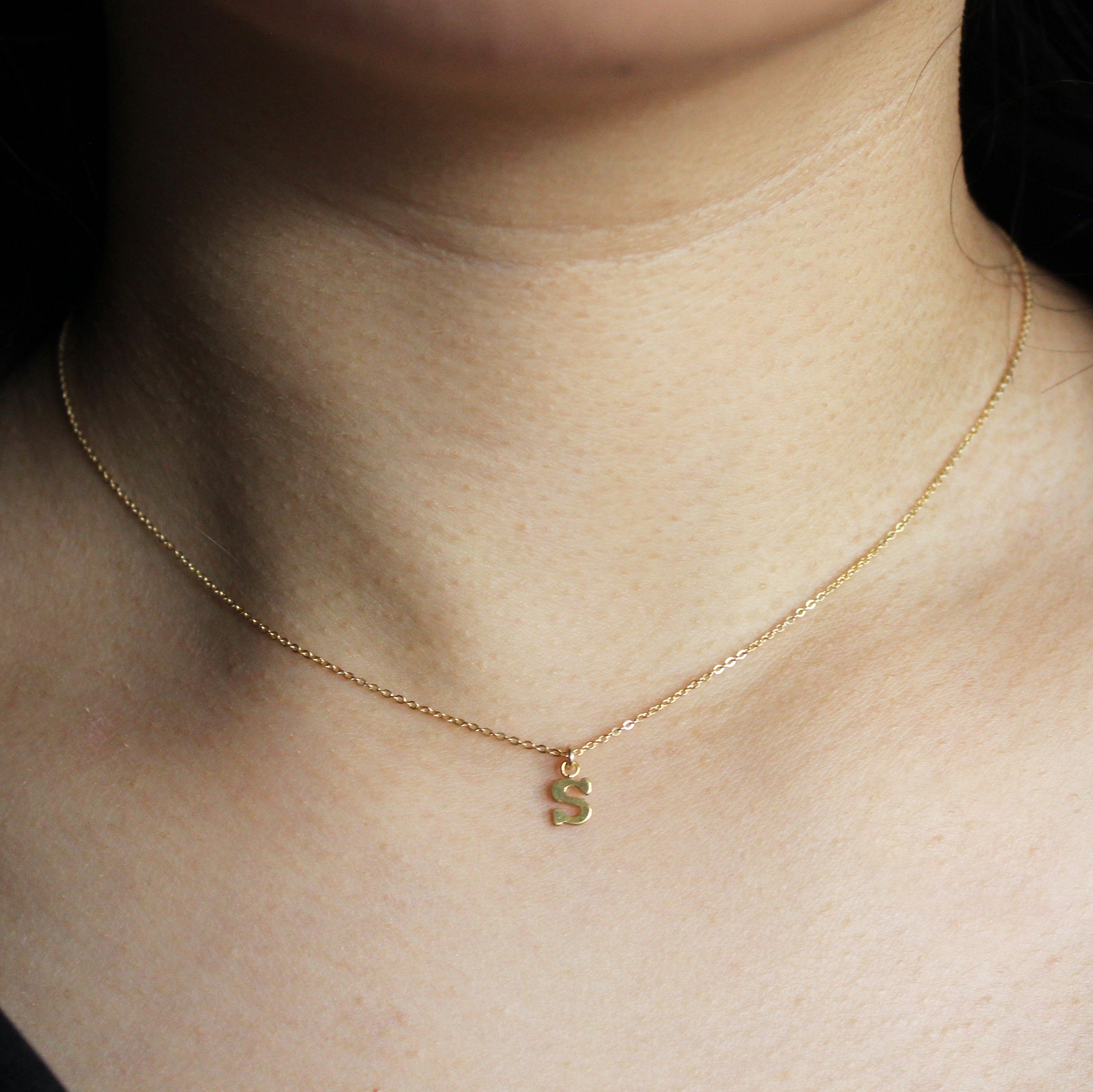 Dainty Letter Necklace Dainty Charm Necklace Name Necklace - Etsy Canada