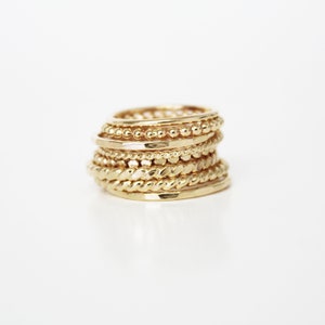 14k Gold Filled Stacking Rings, Thin Dainty Ring, Stackable Delicate ...