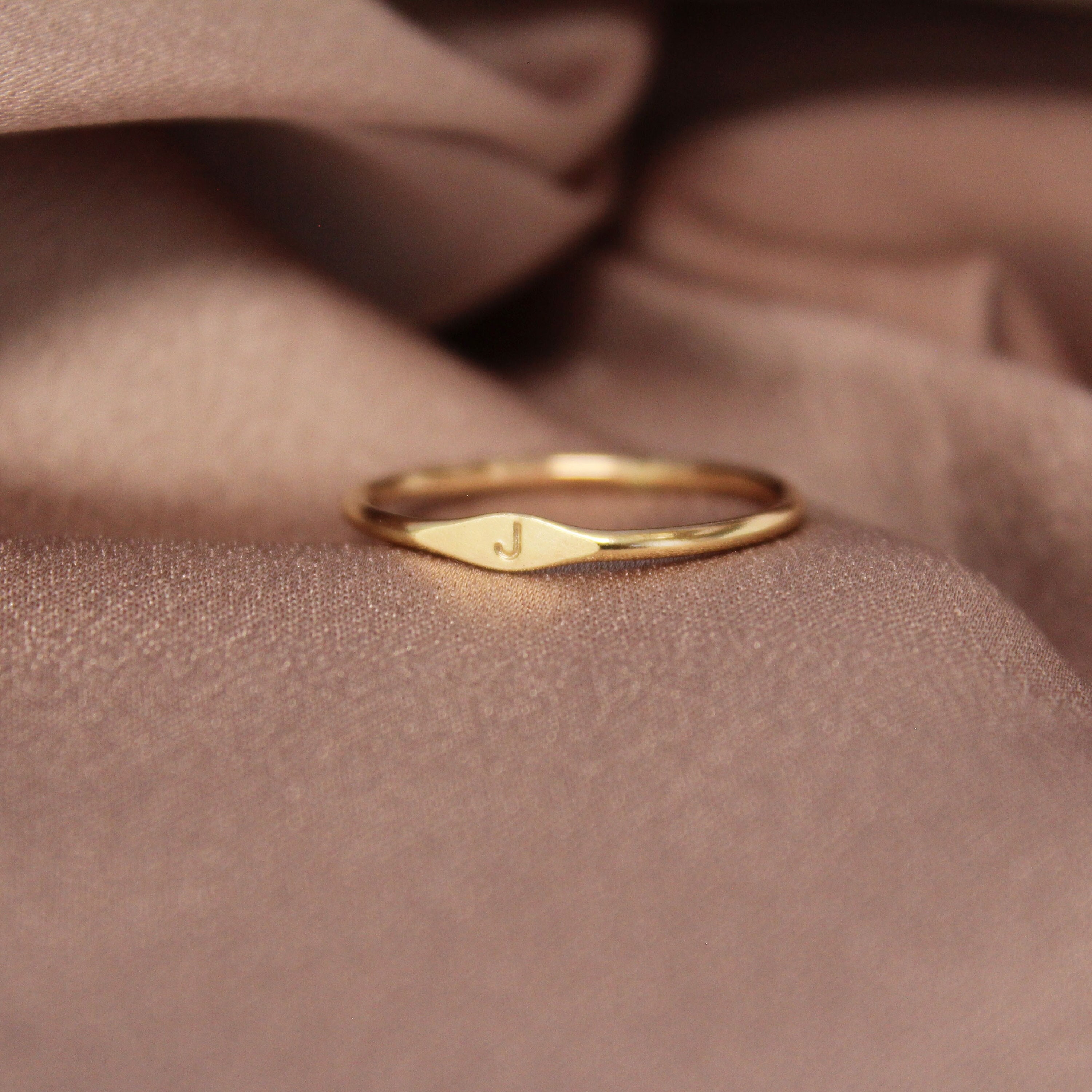 Signet Ring Custom Initial Ring Initial Ring - Etsy Canada