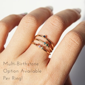 Multistone Birthstone Ring, Custom Family Birthstone, 1-8 Birthstone ...