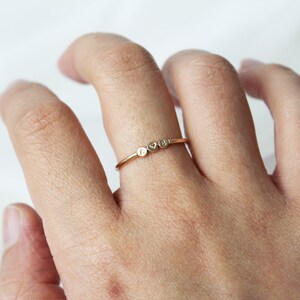 Personalized Dot Ring, Custom Initial Ring, Initial Ring, Personalized ...