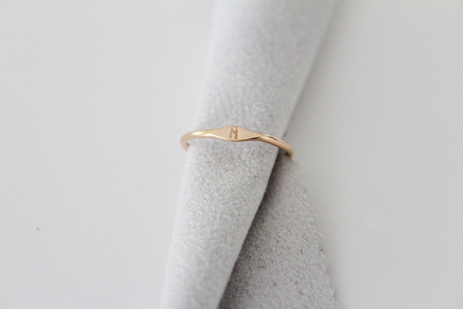 Signet Ring Custom Initial Ring Initial Ring - Etsy