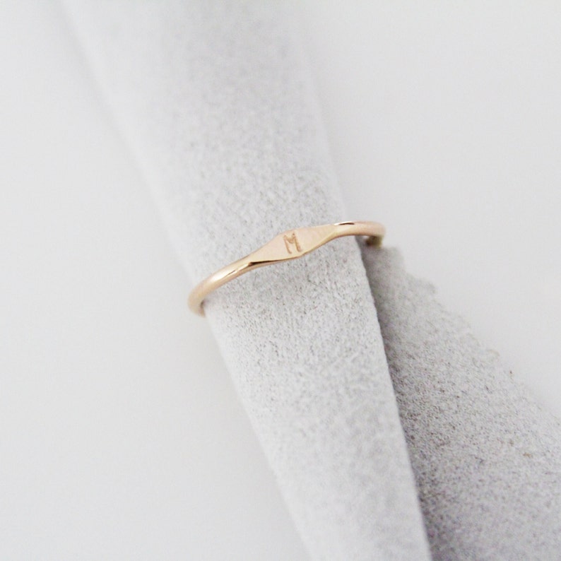 Stackable Signet Ring, Gold Fill or Sterling Sil, Stackable Rings ...