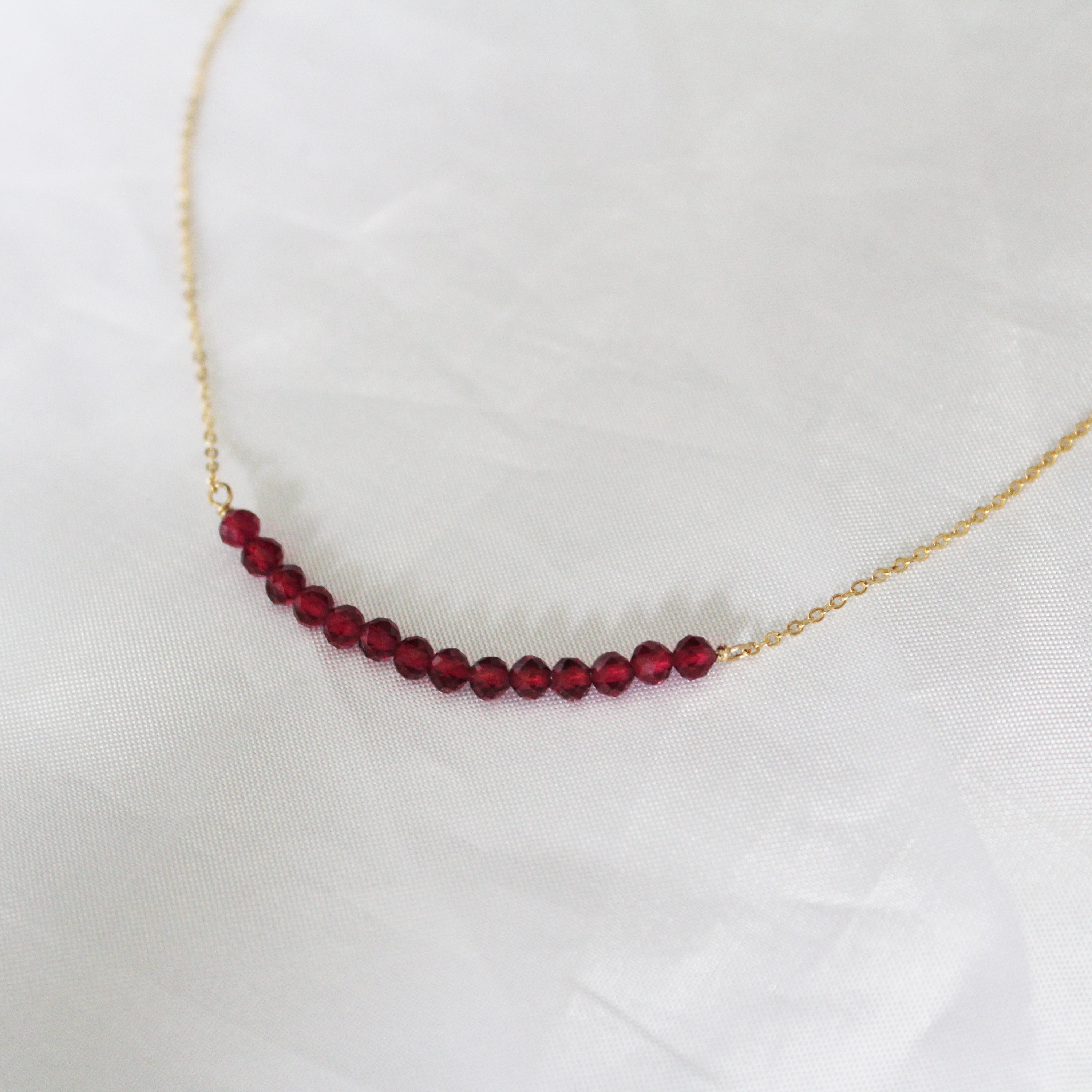 Ruby Bar Necklace July Birthstone Necklace Gold Filled - Etsy Canada