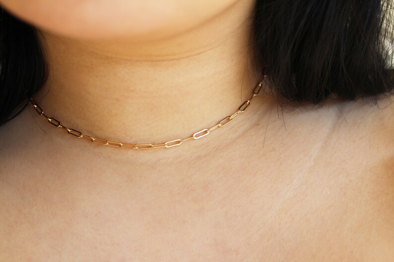 Gold Rectangle Necklace Gold Filled Necklace Dainty Gold - Etsy