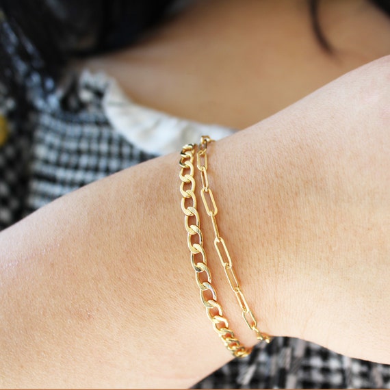 Thick Gold Chain Bracelet