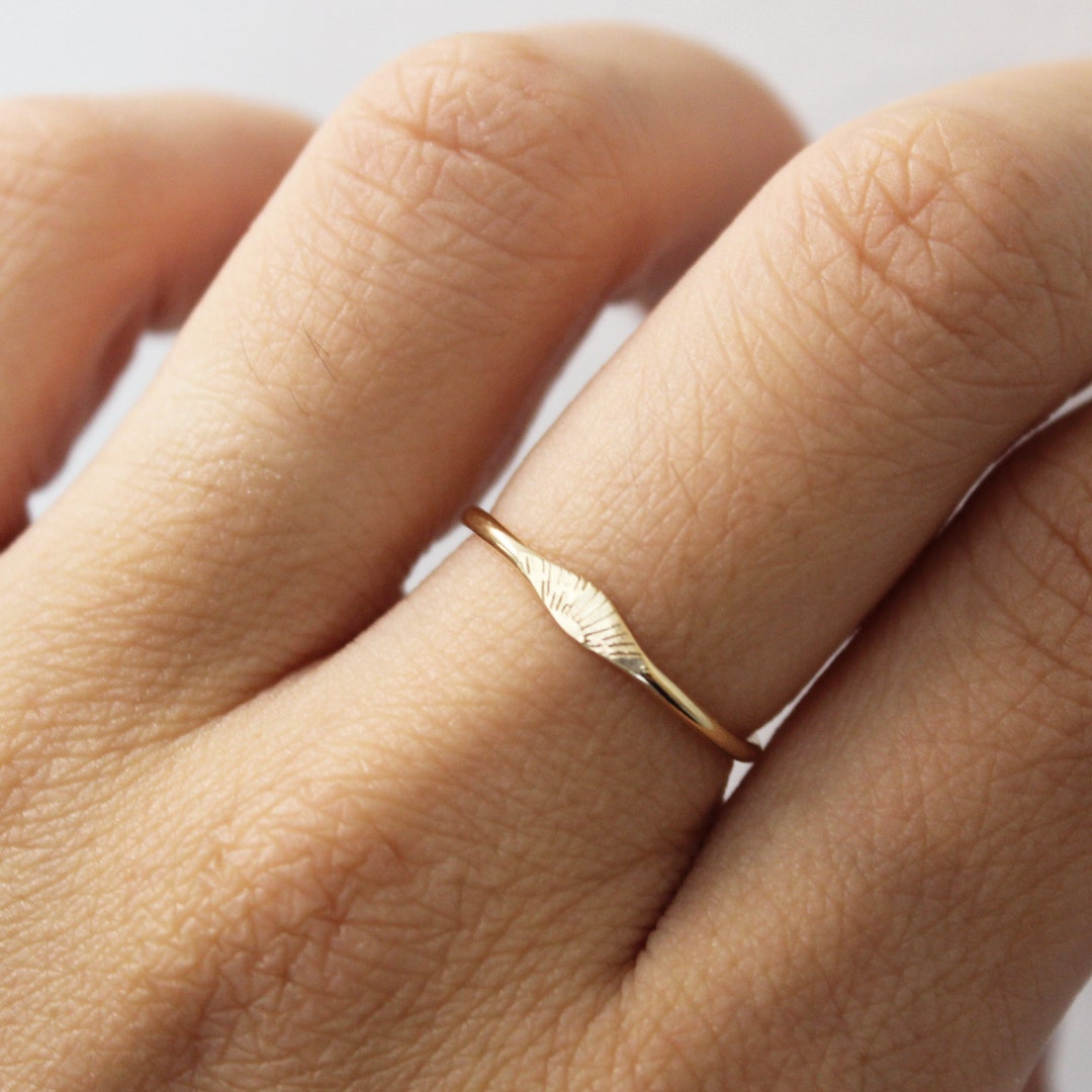 Sun Rising Ring, Tiny Signet Ring, Sunshine Ring, Sun Jewelry, Gold Filled Sunburst Ring, Gold ...