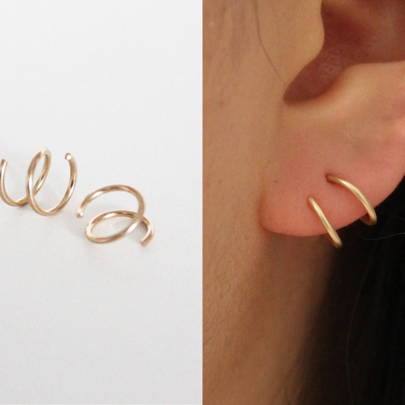 Double Hoop Earring - Etsy