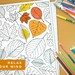 Printable Coloring Book Page - Fall Leaves Edition - Etsy