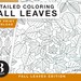 Printable Coloring Book Page Fall Leaves Edition - Etsy