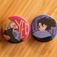 MHA Dabi and Hawks Manga Button Pins - Etsy