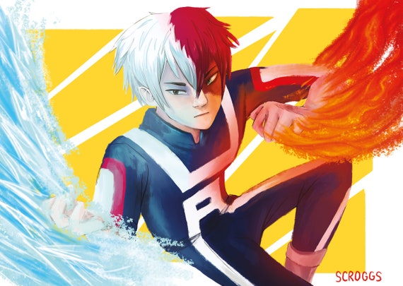 Todoroki Mini Print - Etsy