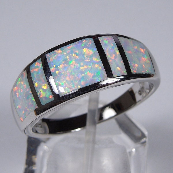 Silver Opal Ring - Etsy