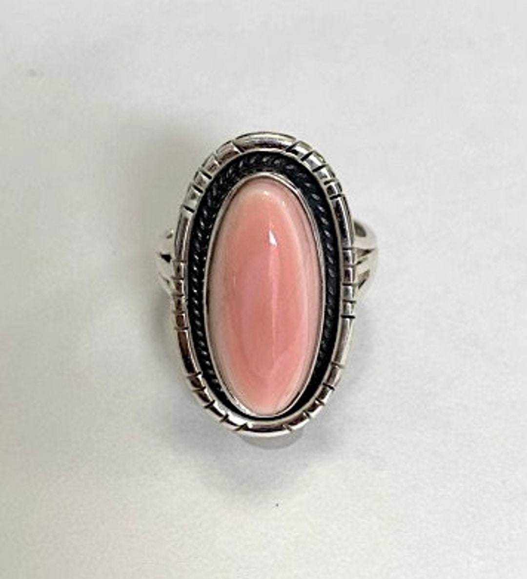 Pink Conch Shell Ring Size 7 or 8. Handmade and 925 Sterling Silver - Etsy