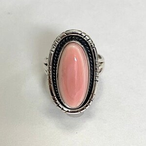 Pink Conch Shell Ring Size 7 11. Handmade and 925 Sterling Silver - Etsy