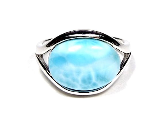 High Quality Beautiful Genuine AAA Dominican Larimar Inlay 925 | Etsy