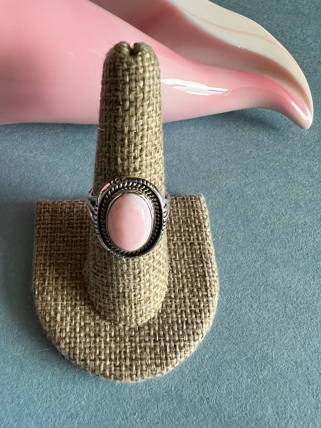 Pink Conch Shell Sterling Silver Ring Sizes 6,7,8.5 - Etsy