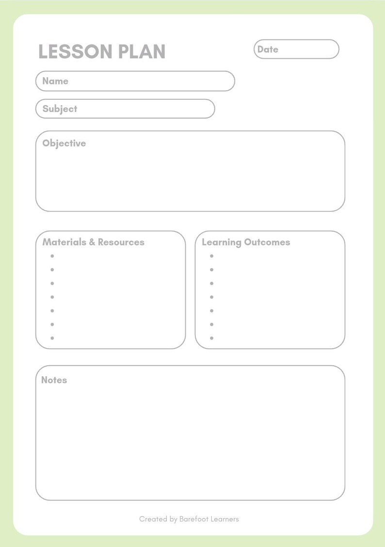 Lesson Planner Family Planner Digital Download Home Education ...