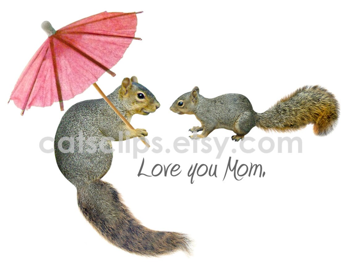 Squirrels Printable Mother's Day Card Instant Download | Etsy