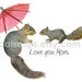 Squirrels Printable Mother's Day Card, Instant Download Squirrel Card ...