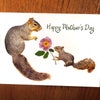 Baby Squirrel With Glittered Rose Happy Mother's Day Card, Squirrel ...