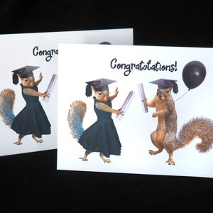 Grad Squirrels Printable Graduation Card, Digital Squirrel ...