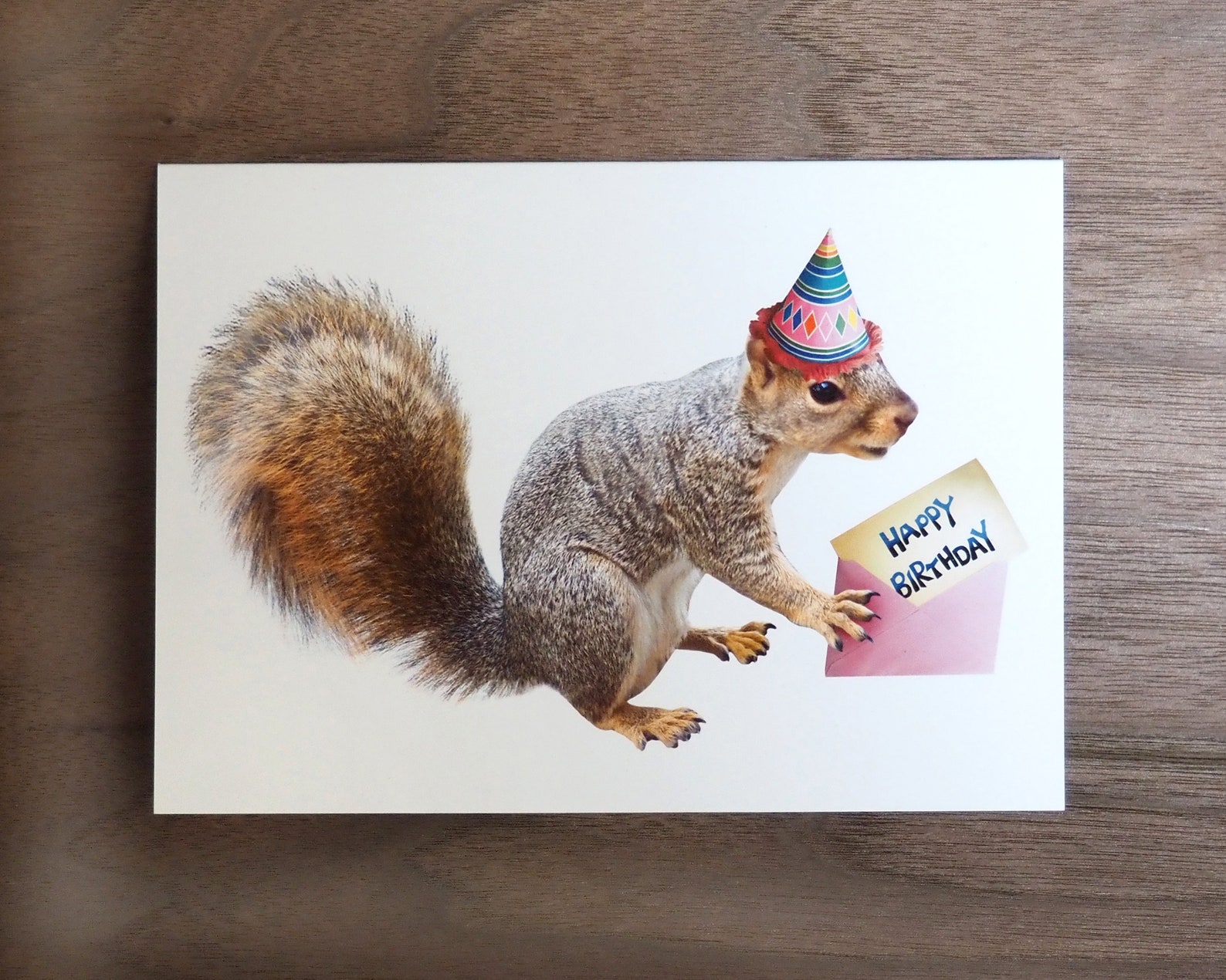 Squirrel Happy Birthday Card - Etsy
