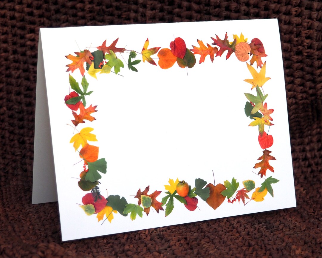 October Leaves Printable Border, Fall Digital Border - Etsy