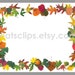 October Leaves Printable Border, Fall Digital Border - Etsy
