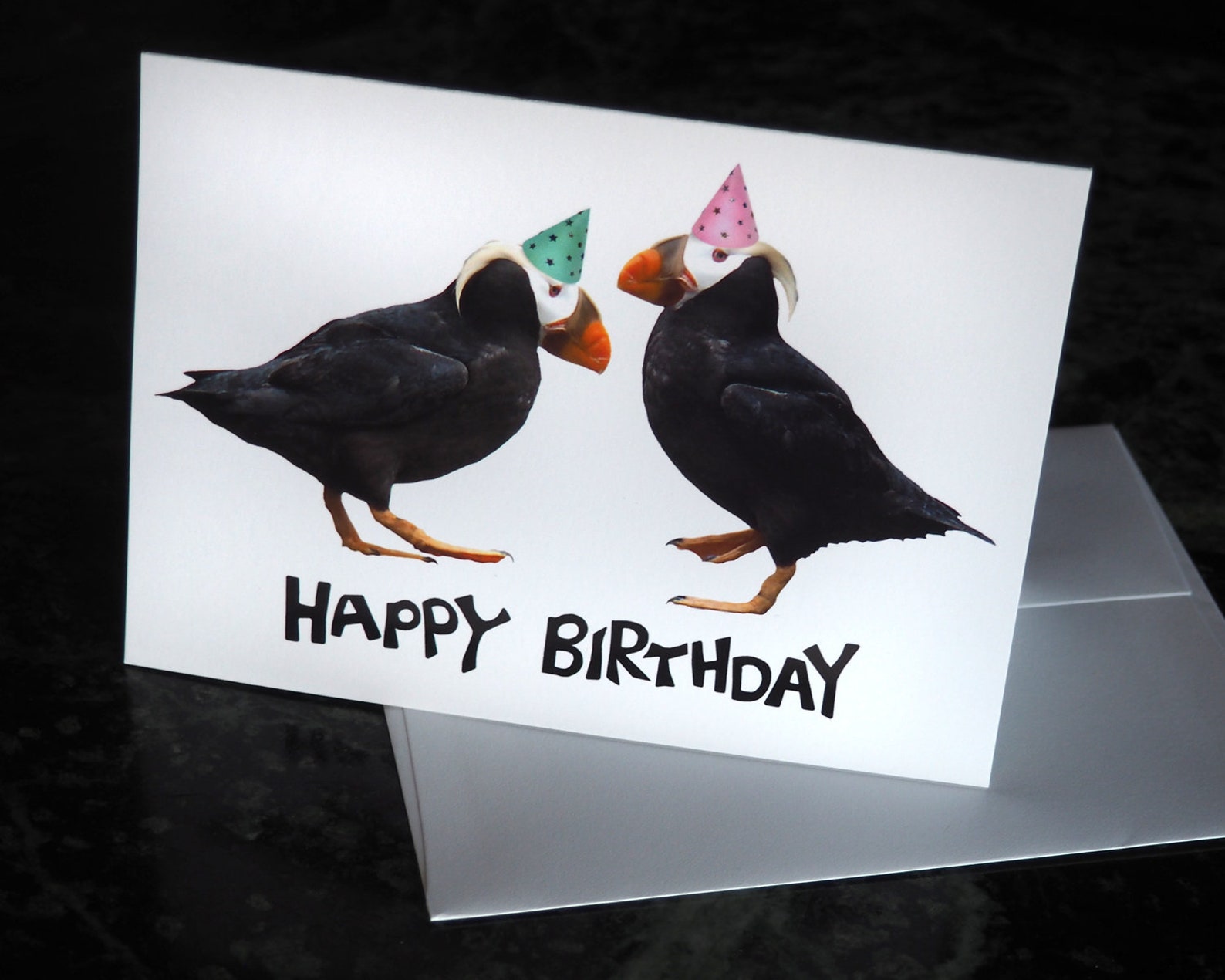 Party Puffins Birthday Card - Etsy
