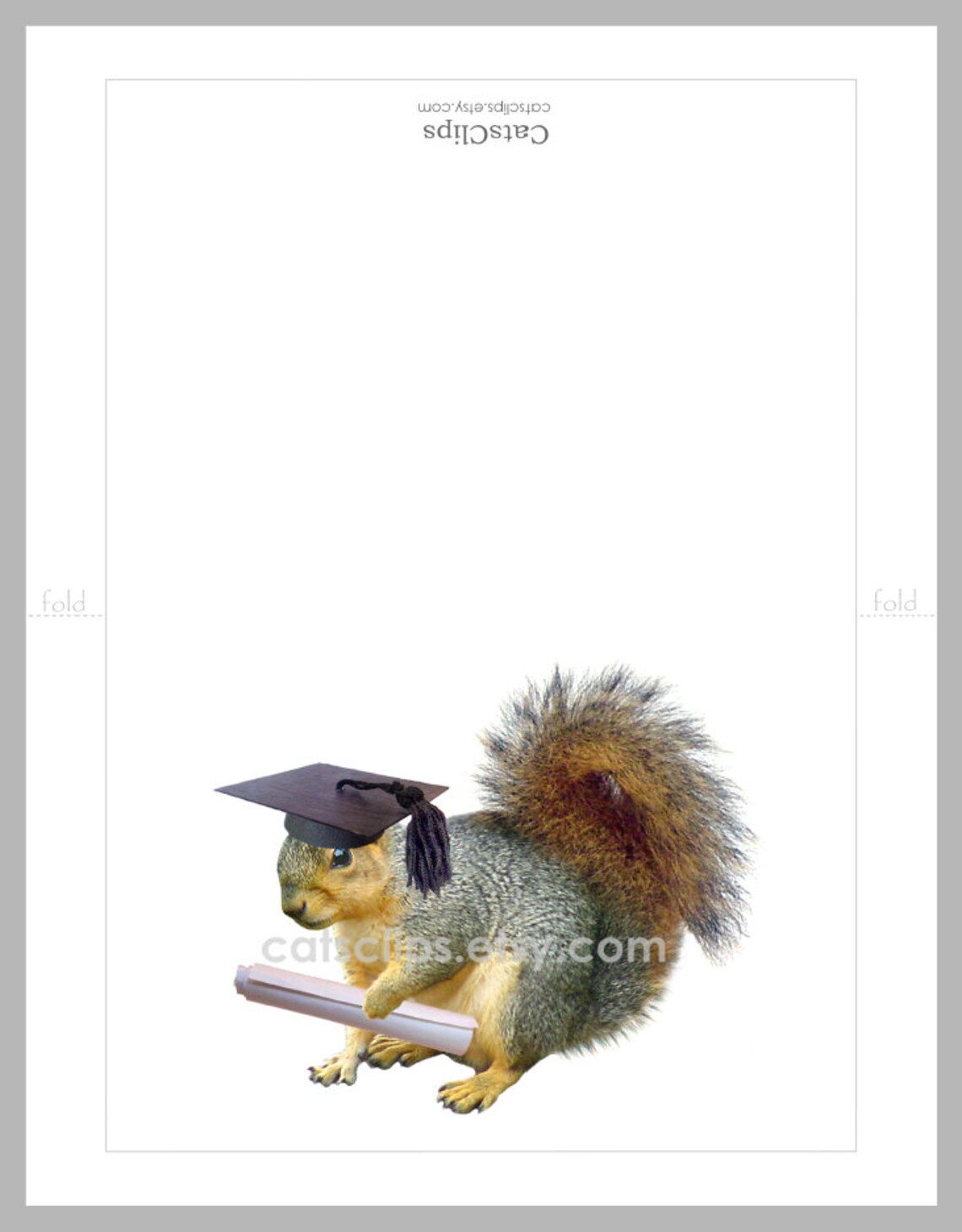 Squirrel Grad Printable Graduation Card | Etsy
