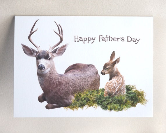 Deer Fathers Day Card | Etsy